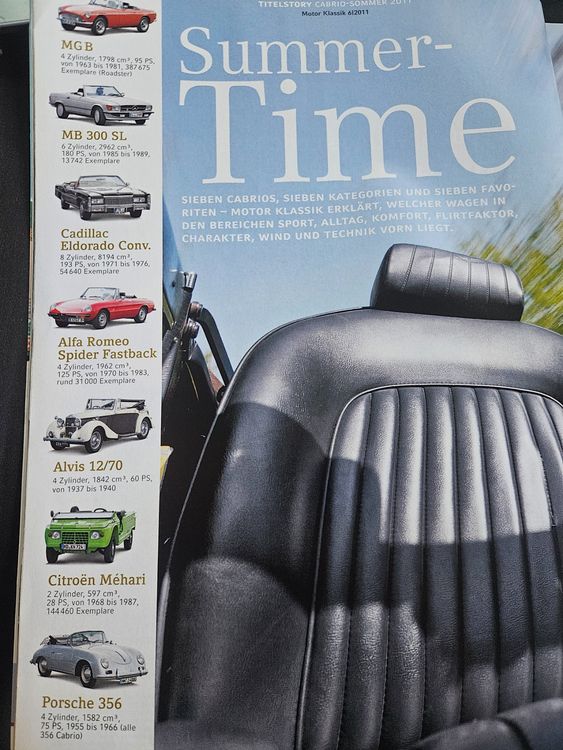 Motor Klasik 6/11 VW T2 Käfer Méhari MGB Alfa Spider 300 xx (Gebraucht ...