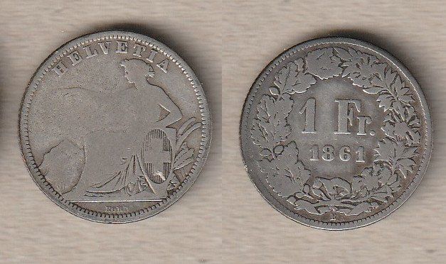 1 Franken 1861 --- sitzende Helvetia --- | Kaufen auf Ricardo