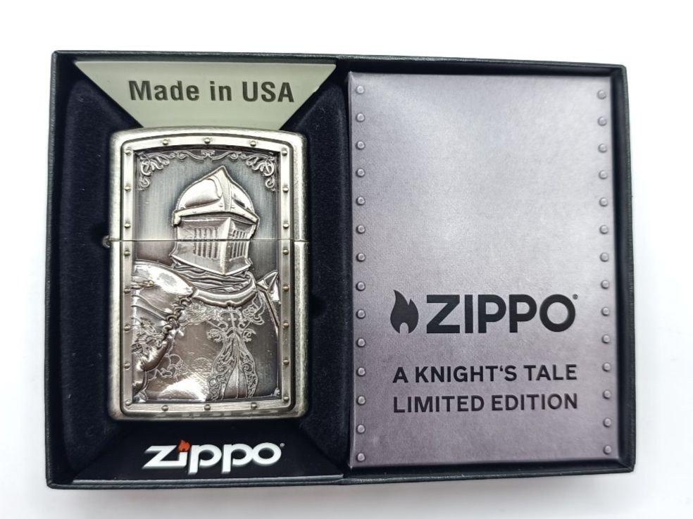 ZIPPO A Knight‘s Tale Antik Silber Emblem Limited Edition | Kaufen auf ...