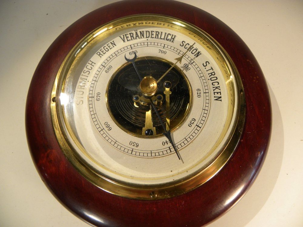 Schöner Barometer alt in runder Form von Lufft | Kaufen auf Ricardo