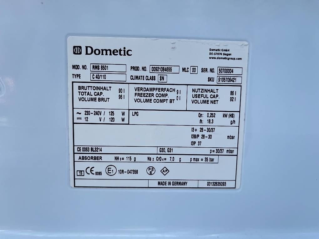 Frigo Dometic RMS 8501 - Camping-car (Gebraucht) in Chêne-Pâquier für ...