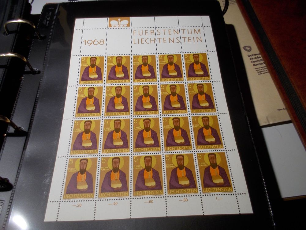 Liechtenstein Bogen teils ** teils ET-o, 1967, Dauermarken (Gebraucht) in Niederwil AG für CHF 1 ...
