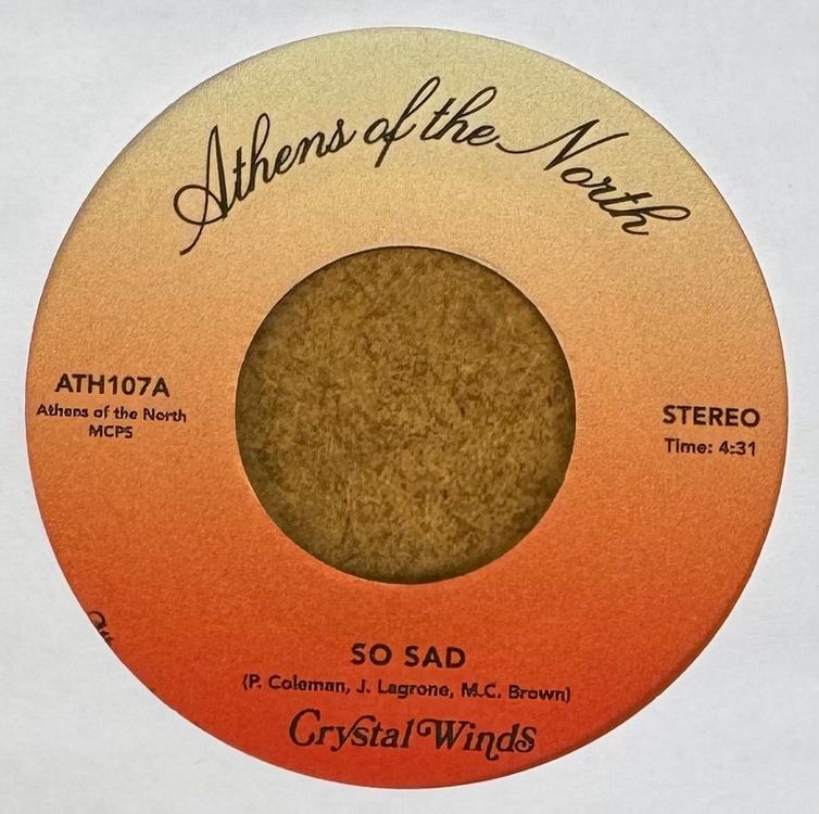 Crystal Winds * So Sad (7“ Single) (Neu (gemäss Beschreibung)) in ...