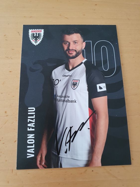 Original Autogrammkarte Valon Fazliu FC Aarau signiert! (Neu (gemäss Beschreibung)) in Aarburg ...