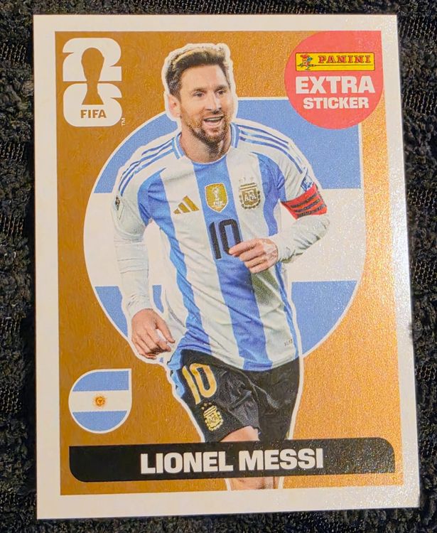 Panini FIFA 2026 Messi Extra Sticker - Rarität! Top! (Neuf (Voir ...