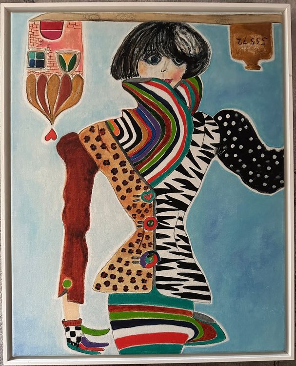 Naive Abstrakte Gemälde von eine Dame (Gebraucht) in Hochdorf für CHF 20 – mit Lieferung auf ...