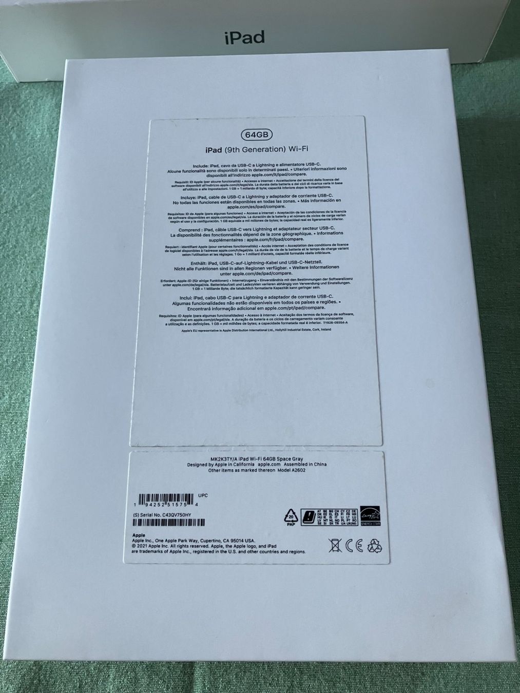 iPad 9. Generation WiFi / 64GB / Model A2602 (Gebraucht) in ...