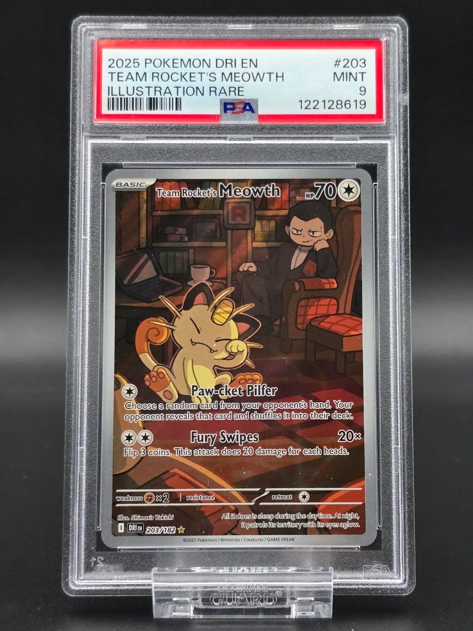Team Rocket's Meowth #203 Destined Rivals PSA 9 / 🇬🇧 (D'occasion) à ...