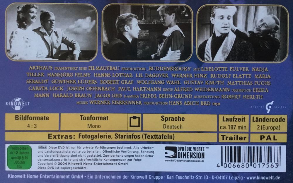 Die Buddenbrooks (1959) nach Thomas Mann - mit Lilo Pulver (Gebraucht) in Zürich für CHF 9.9 ...