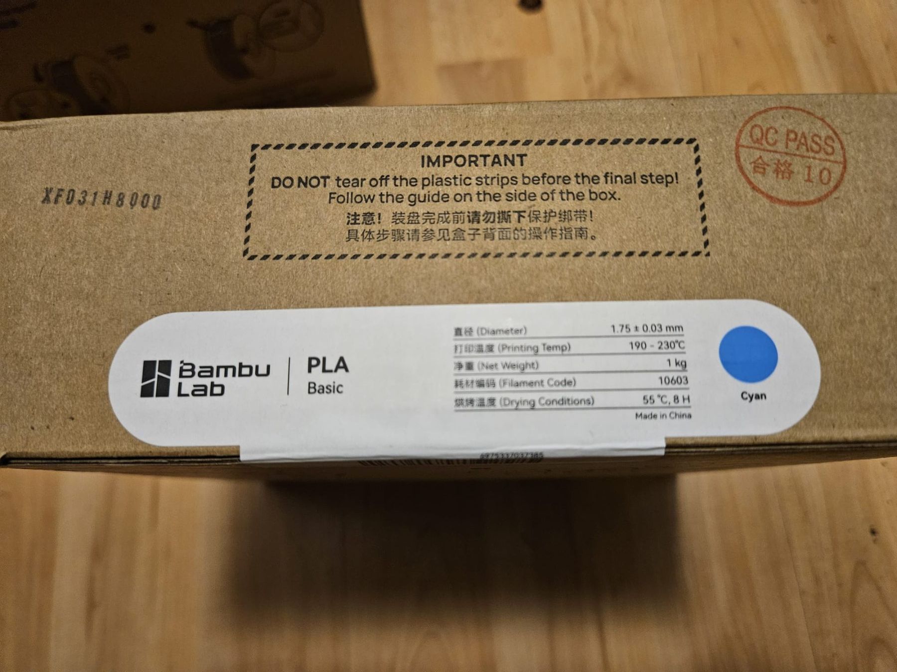 4x Bambu Lab PLA Basic (Weiss, Gelb, Cyan & Magenta) (Neu und ...