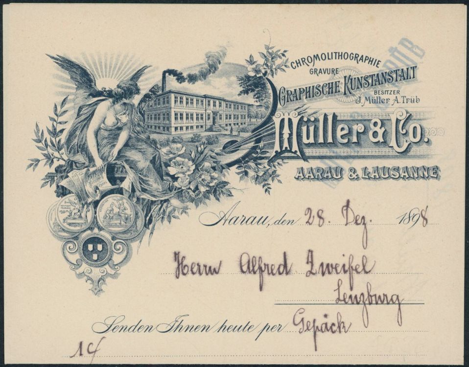 AGS Aarau - Briefkopf - Litho (Gebraucht) in Schindellegi für CHF 125 – mit Lieferung auf ...