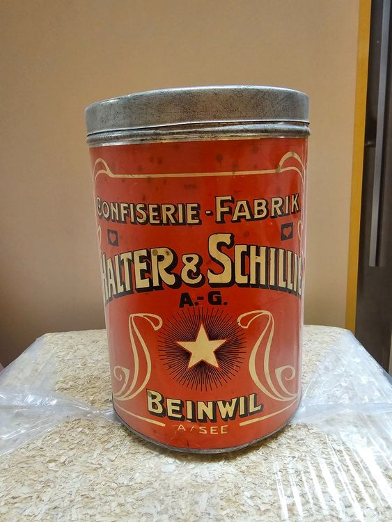 Antike Blechdose Halter & Schiller Beinwil | Kaufen auf Ricardo