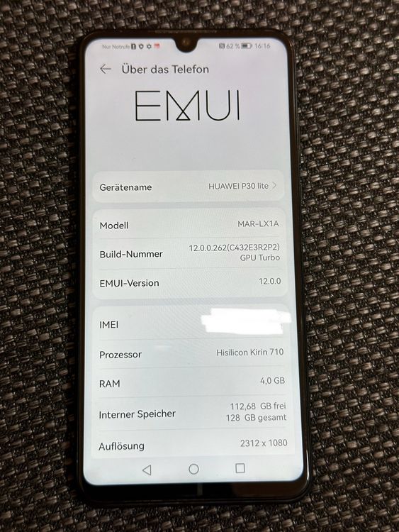 Huawei P30 lite 128 GB Schwarz MAR-LX1A (Gebraucht) in Rudolfstetten ...