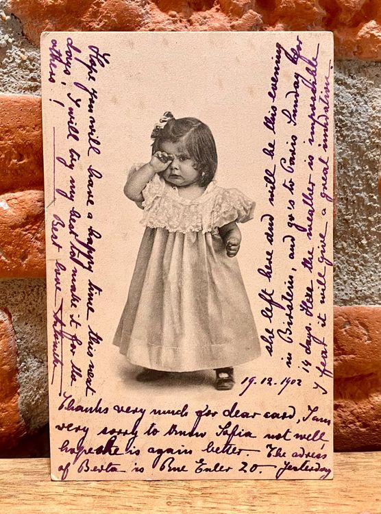 1902 - Antike AK Kind - weinendes Mädchen - Österreich (Gebraucht) in Root für CHF 1 – mit ...