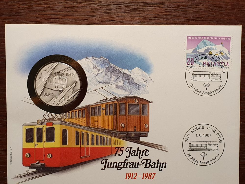 Numisbrief "75 Jahre Jungfrau-Bahn" 1987 | Kaufen auf Ricardo