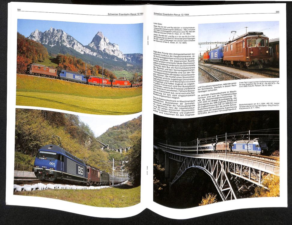 Die Lokomotiven Re 465 001 - 008 der BLS Lötschbergbahn 1994 | Kaufen ...