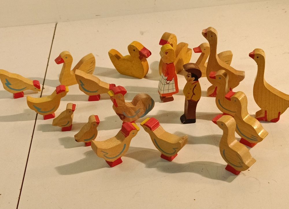 Holztiere Bauernhof Gänse Hühner Vintage Spielzeug (ver62) (Gebraucht) in Künten für CHF 30 ...