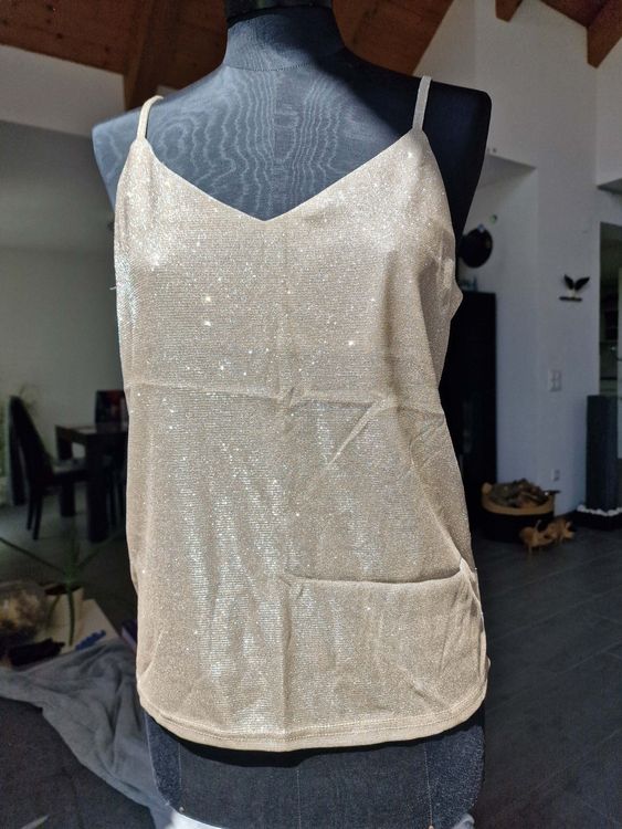 Goldiges Glitzer-Top NEU | Kaufen auf Ricardo