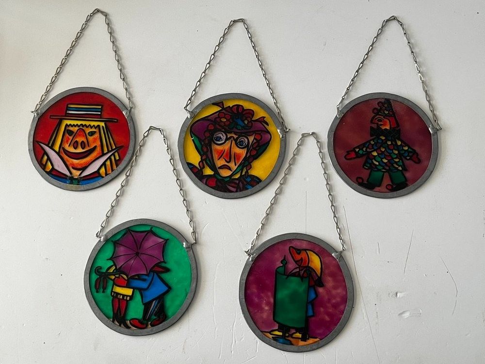 5 Stk. Fasnachts-Fenster (Wappen)-Scheiben (Gebraucht) in Aesch BL für CHF 19 – mit Lieferung ...