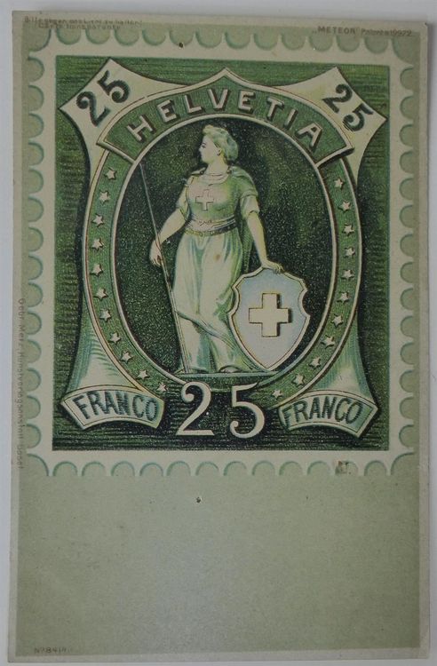 Seltene Litho mit st Helvetia Motiv 1899 (Gebraucht) in Möhlin für CHF 7 – mit Lieferung auf ...