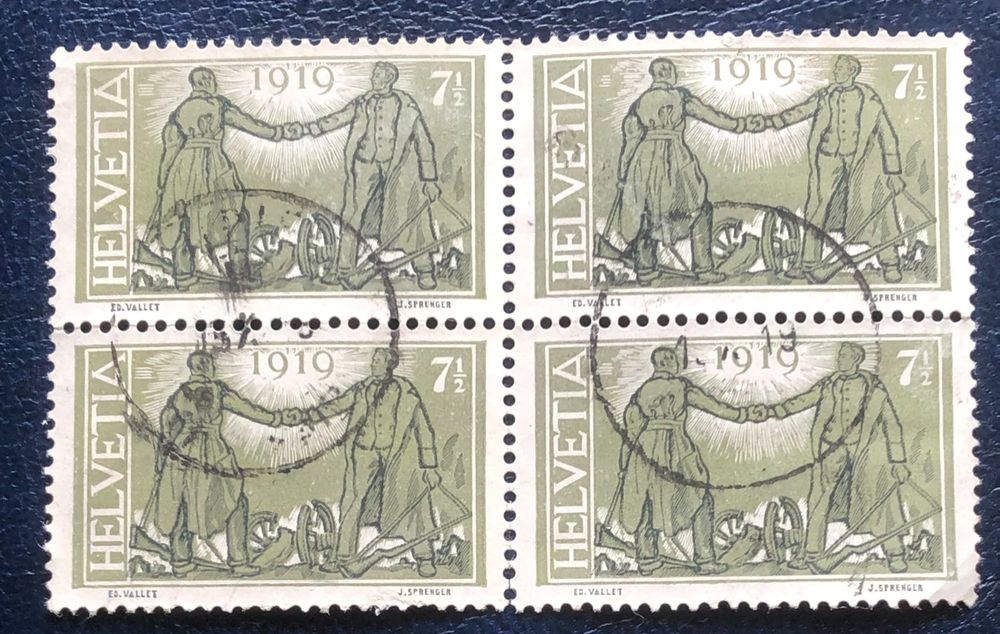 4 er Block Nr.143 mit Stempel (Gebraucht) in für CHF 0.6 – mit ...