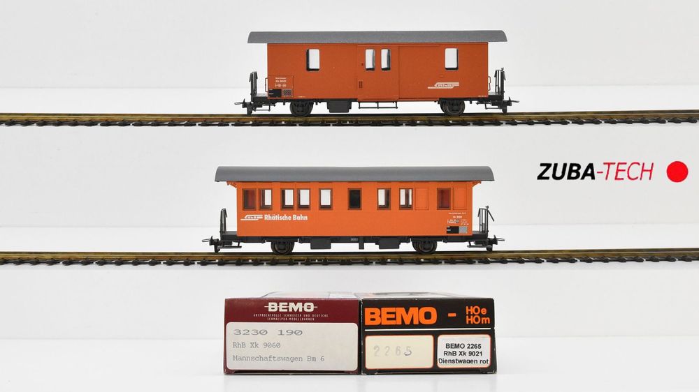 Bemo Mannschaftswagen und Materialwagen RhB H0m GS mit OVP | Kaufen auf Ricardo