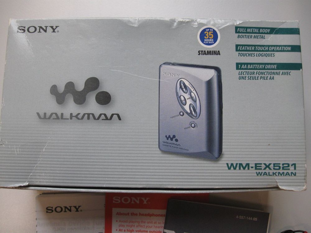 SONY Walkman WM-EX521 Kassettenspieler Misty Blue Metal Body (Gebraucht ...