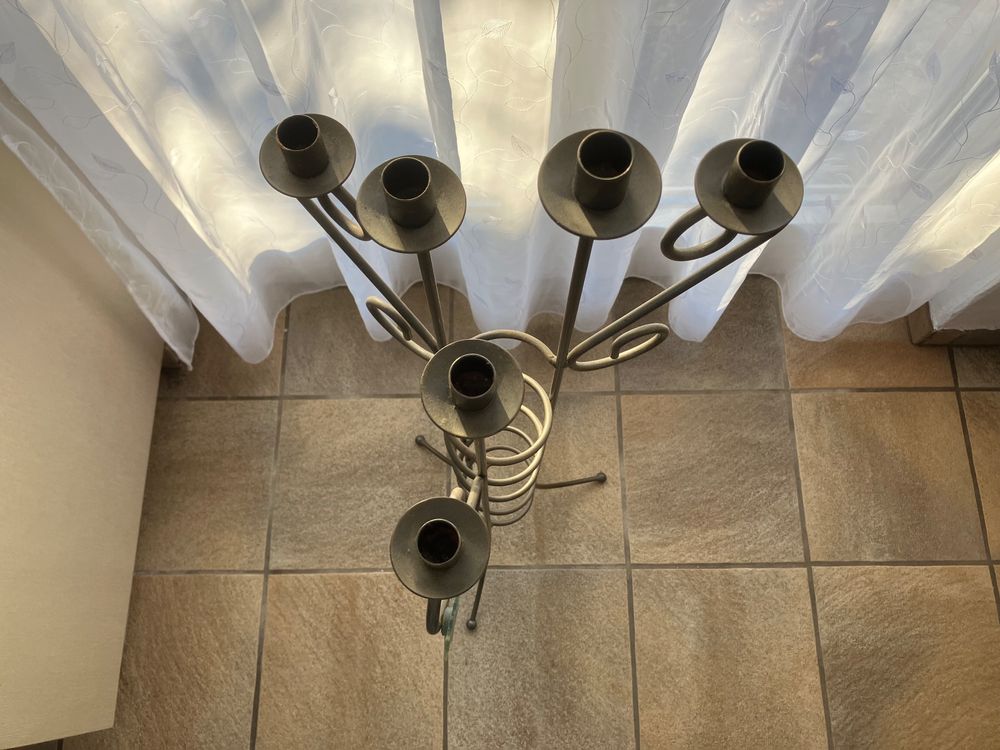 Kerzenstaender Metall fuer 6 Kerzen, Vintage Look top! (Gebraucht) in ...