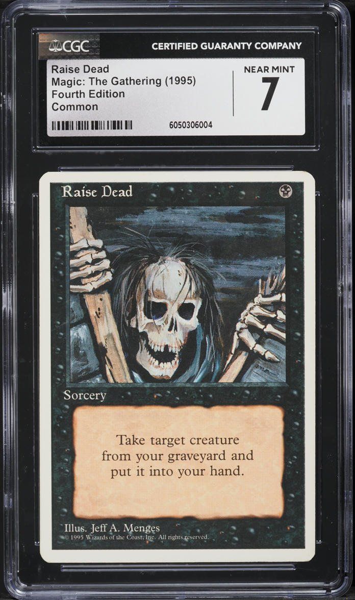 1995 Magic The Gathering MTG Fourth Edition Raise Dead CGC 7 (Neu und originalverpackt) in ...