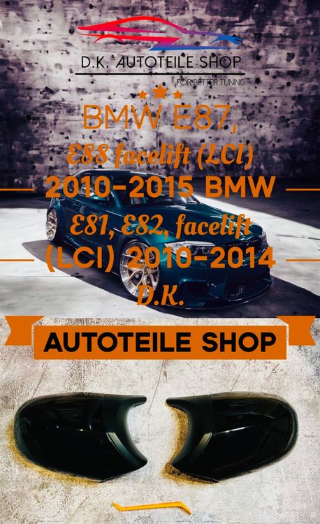 BMW M Spiegelkappen für 1 Serie E81 E82 E87 E88 Schwarz Neu (Neu und originalverpackt) in ...