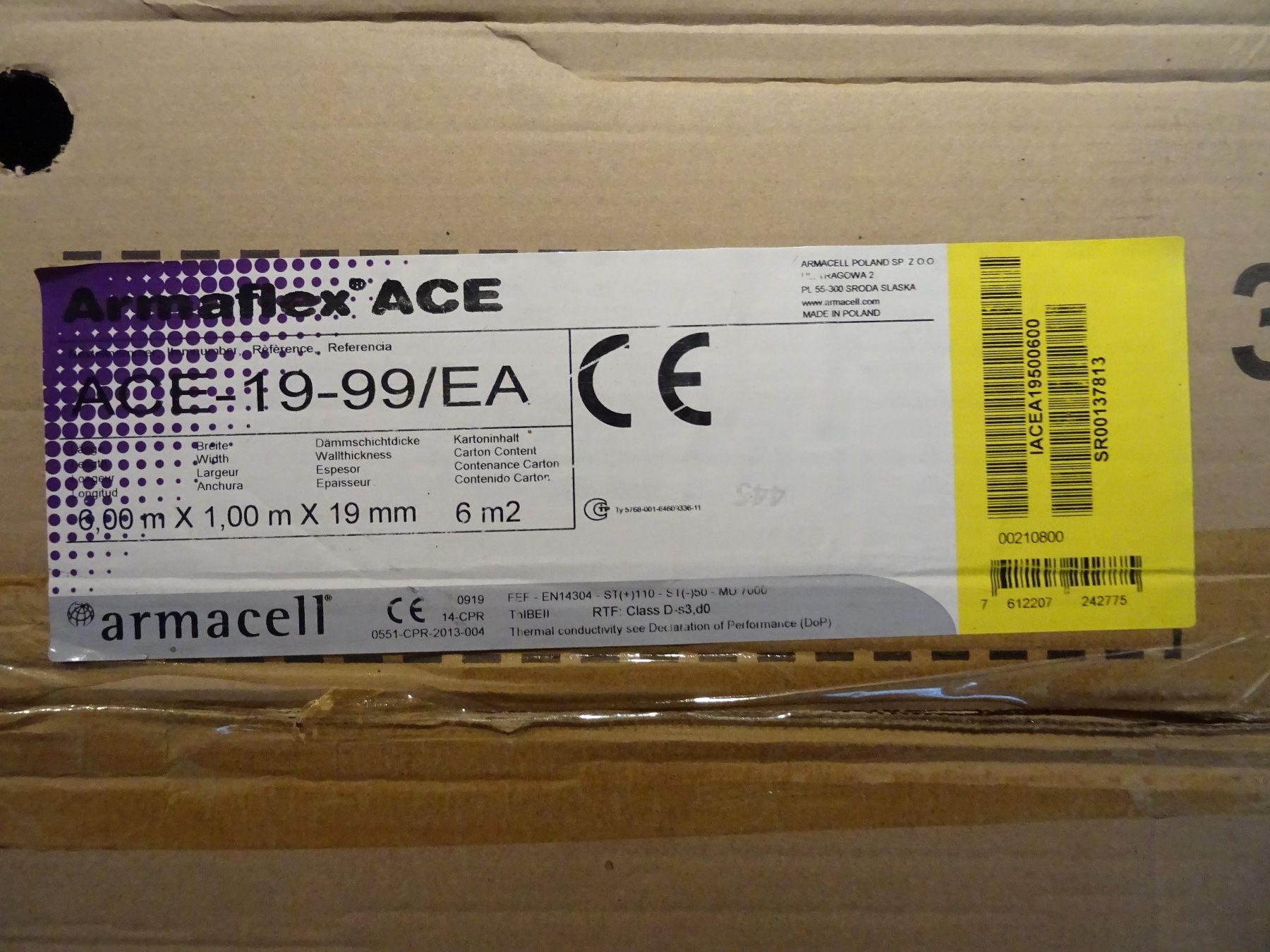 Armacell Armaflex ACE 6m2 (1.00m x 6.00m x 19mm) (Neu und ...