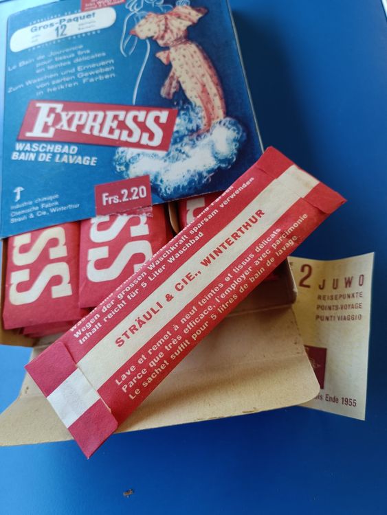 Alte Werbe Packung / EXPRESS Waschbad - Winterthur ca. 1930 (Gebraucht ...