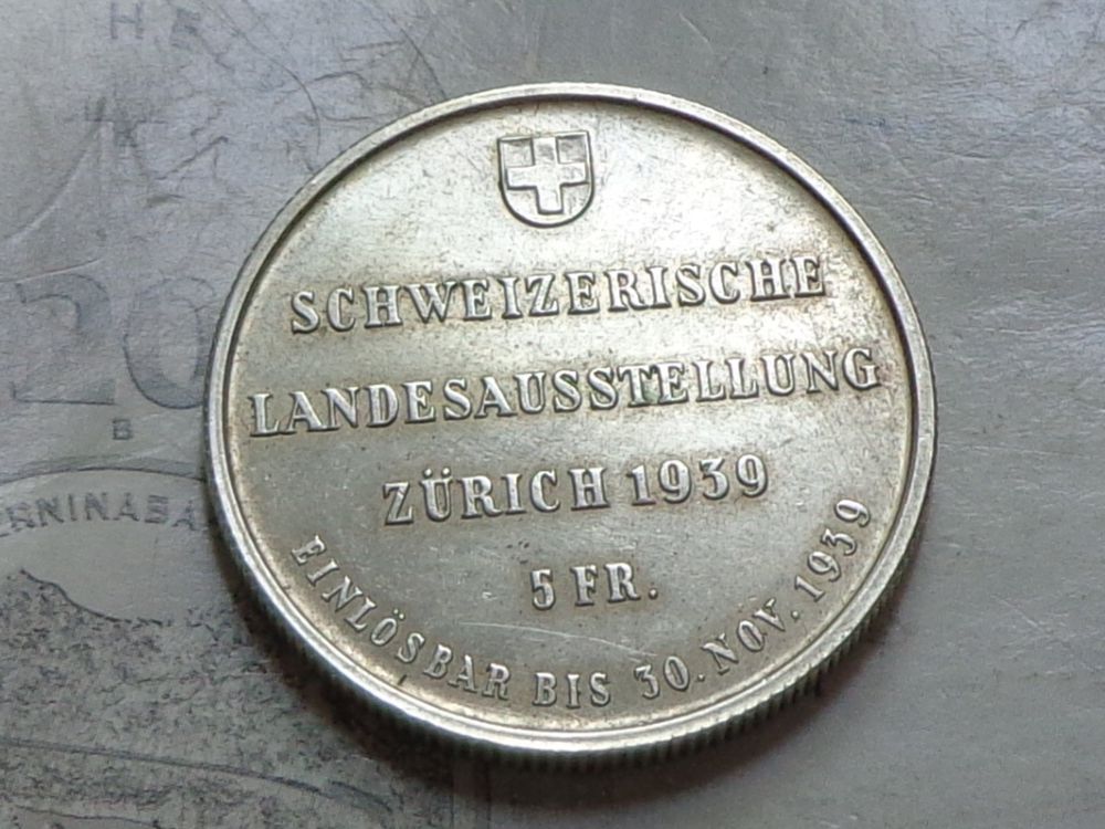 5 Fr. 1939 Landesausstellung - Belle pièce (Gebraucht) in Pully für CHF 19 – mit Lieferung auf ...