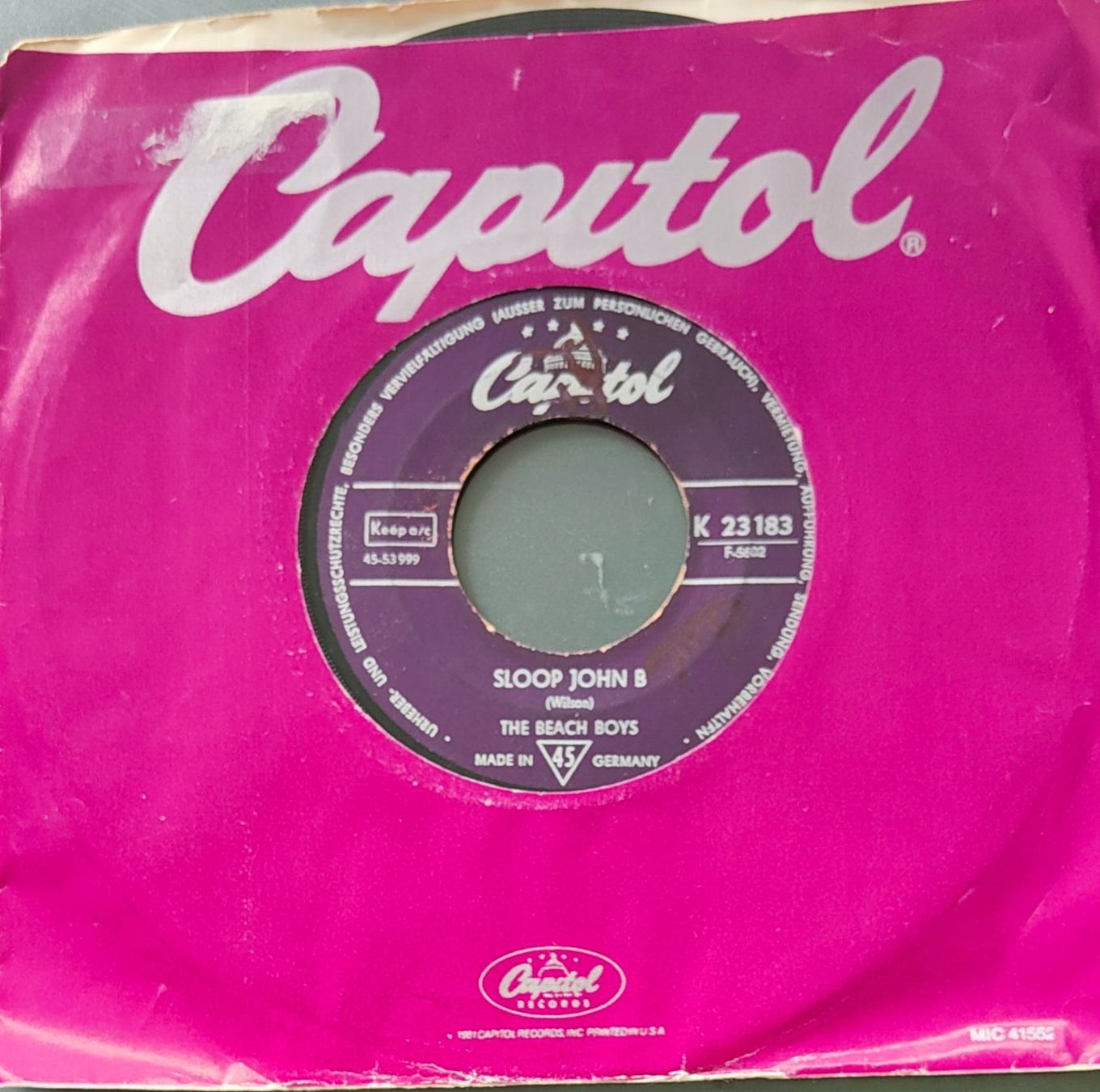 Vinyl-Single Beach Boys - Sloop John B (Gebraucht) in Langenthal für ...