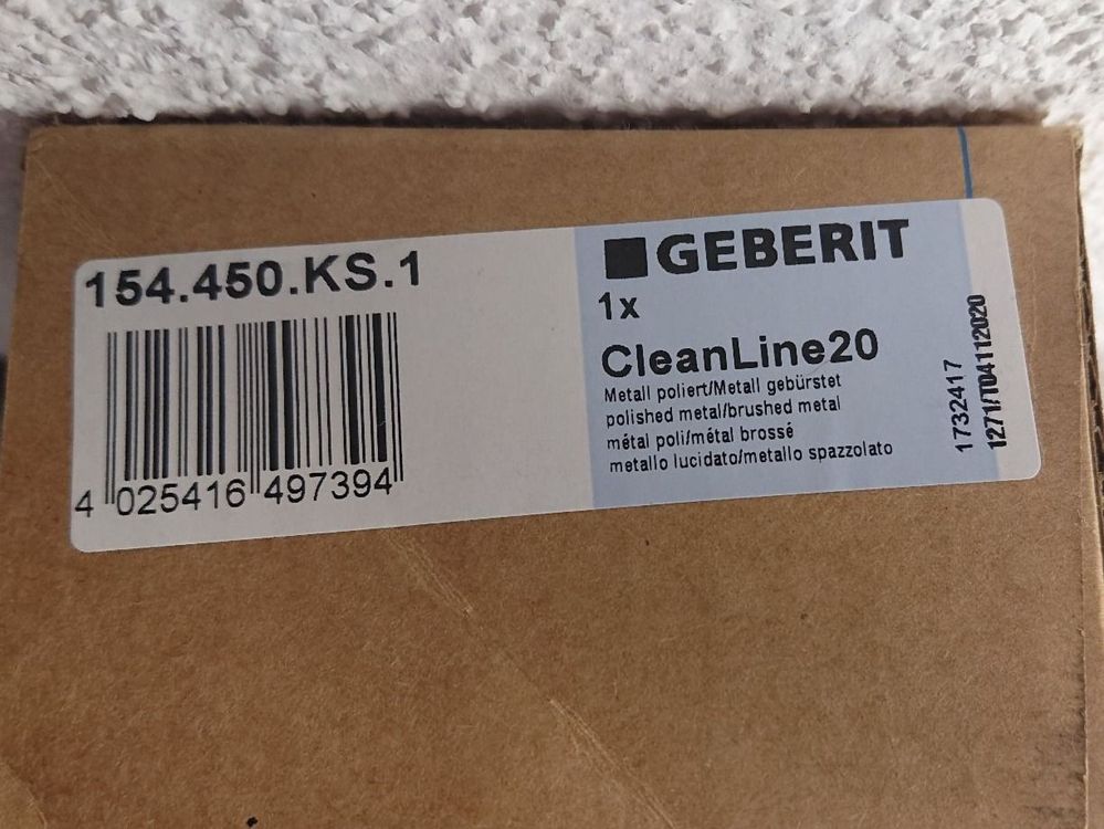 Geberit Clean Line 20 (Neu und originalverpackt) in Reinach BL für CHF ...