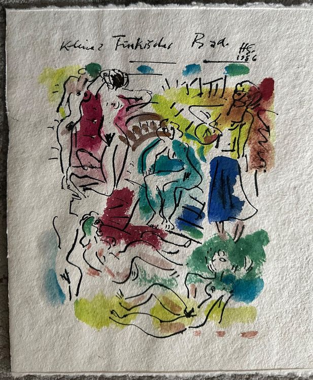 Abstrakte Mischtechnik mit Akten Monogramiert (Gebraucht) in Root für CHF 19 – mit Lieferung auf ...