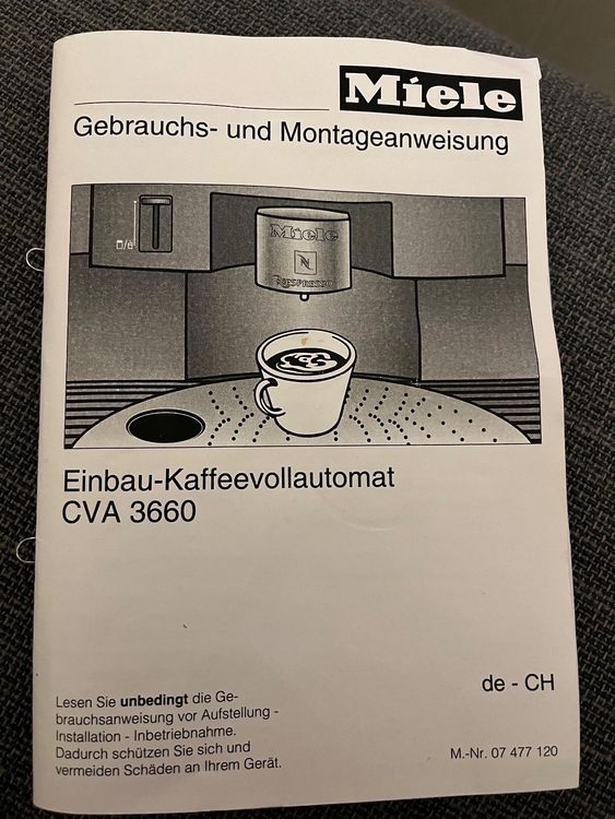 Miele Einbau-Kaffeevollautomat CVA 3660 für Nespresso | Kaufen auf Ricardo