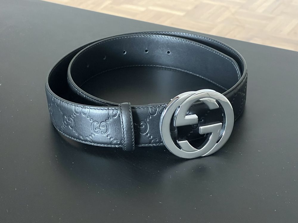 Gucci Signature Gurtel Cintura 85mm (Neu (gemäss Beschreibung)) in S ...