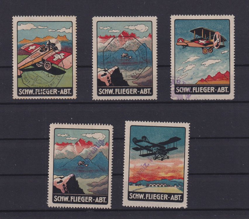 SCHW. FLIEGER - ABT. Alle fünf Werte gest. !! (Gebraucht) in Bibern SH für CHF 105 – mit ...