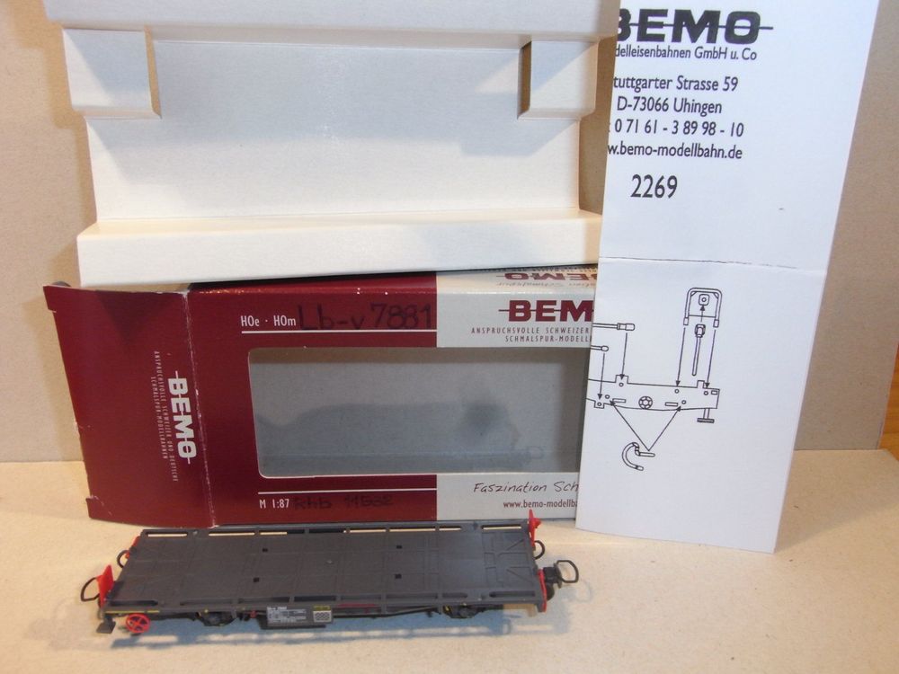 Bemo HOm RhB 1 wagon Lb-v 7881 non chargé | Kaufen auf Ricardo