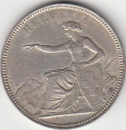 5 Franken 1874 B. vz+ Sitzende Helvetia | Kaufen auf Ricardo