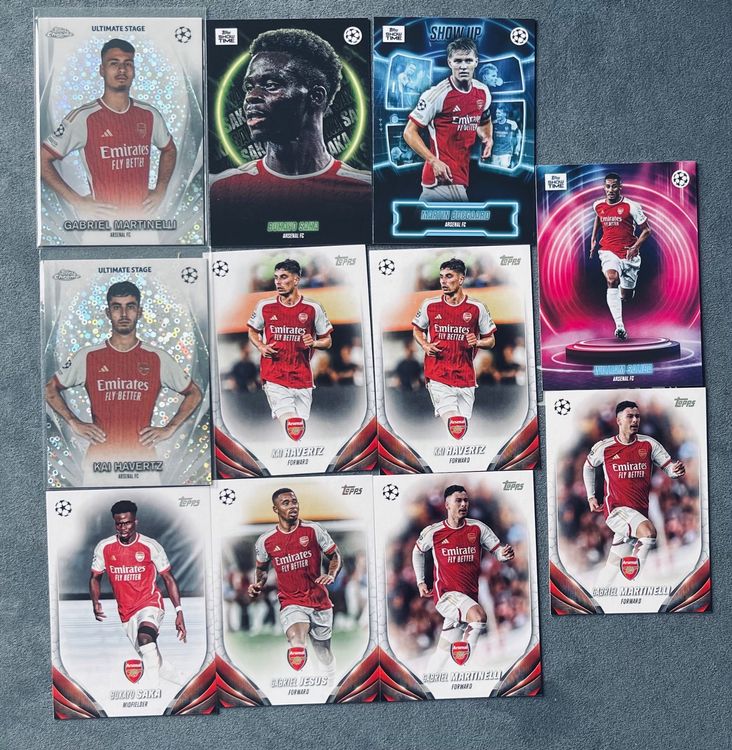 2024 Topps Arsenal FC (Havertz, Martinelli, Saka, Ödegaard) (Gebraucht ...