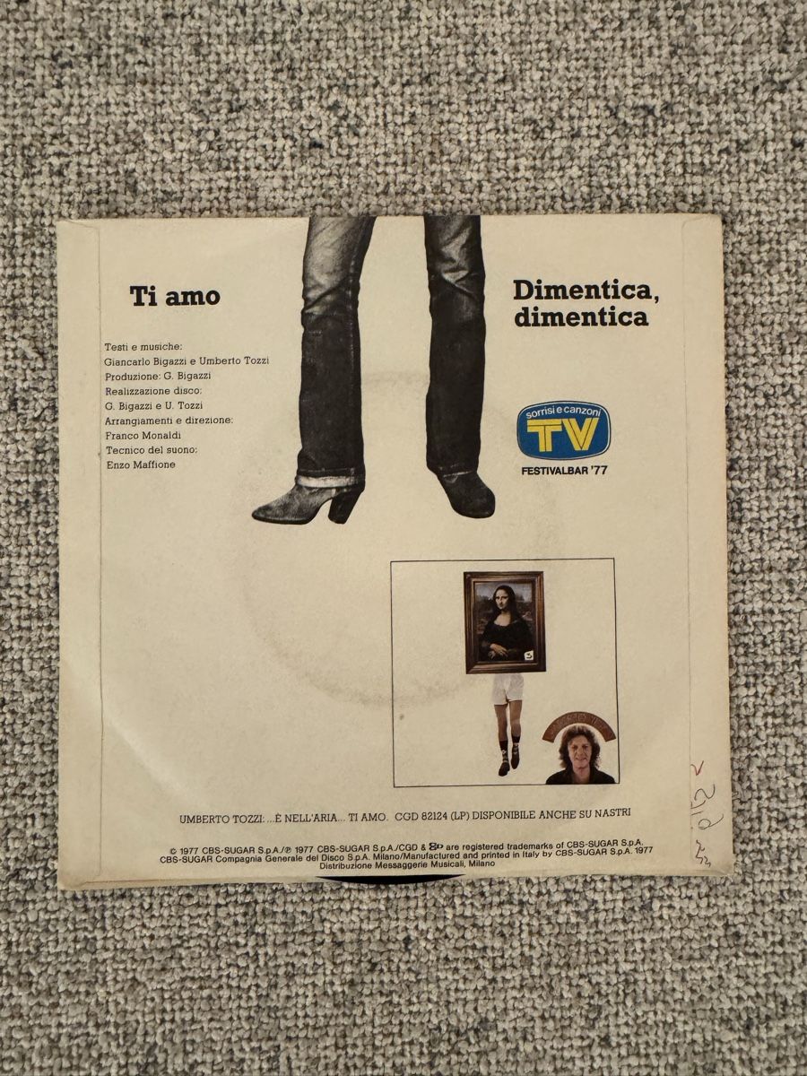 Umberto Tozzi - Ti Amo - 7" Single - 70's (Gebraucht) in Rorbas für CHF ...