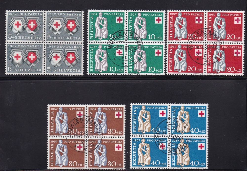 30 Stk. Pro Patria Viererblocks 1957-62 (Gebraucht) in Münchwilen AG für CHF 8 – mit Lieferung ...