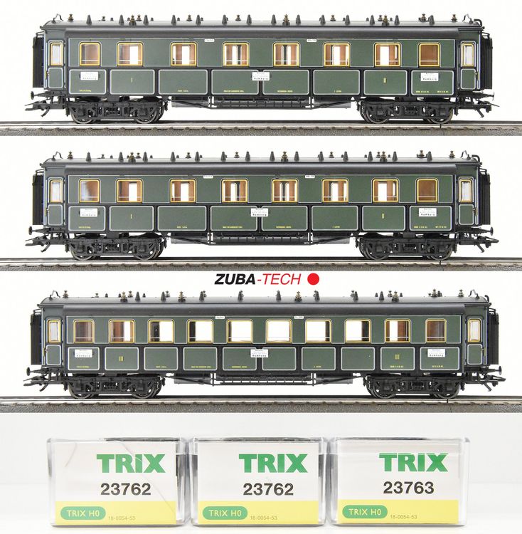 Trix 3x Personenwagen der K.Bay.Sts.B, H0 GS mit OVP (Gebraucht) in St ...