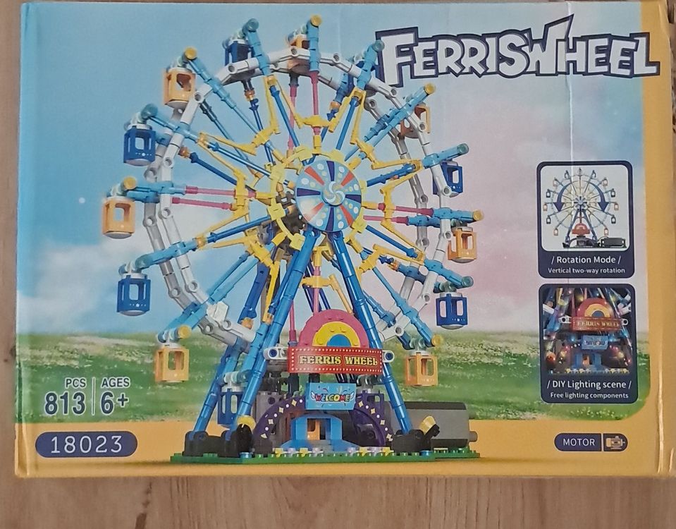 Riesenrad-Bauset, von Ferrieswheel, mit Licht, Legoähnl. (Neu und ...