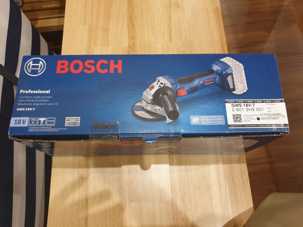 Bosch Professional Winkelschleifer GWS 18V-7 (Neu und originalverpackt ...