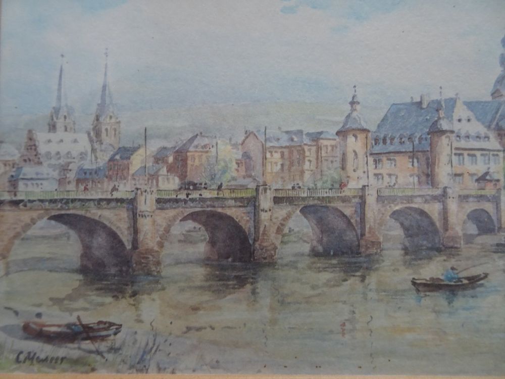Koblenz Balduinbrücke Aquarell signiert (Gebraucht) in Siebnen für CHF 20 – mit Lieferung auf ...