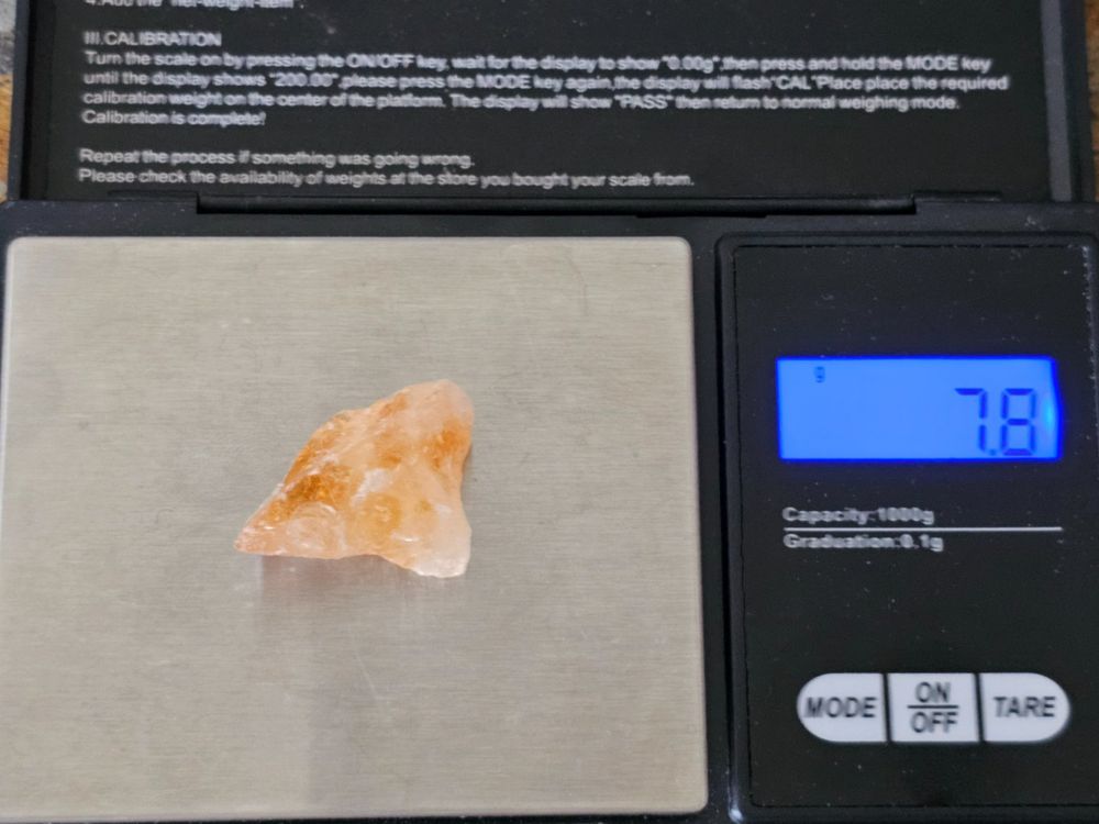 8 gr. Citrin zitrin gebrannter Amethyst tolle Farbenpracht (Neu (gemäss ...
