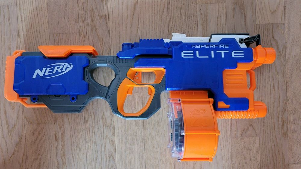 Nerf N-Strike Hyperfire Elite, mit Trommelmagazin (Gebraucht) in ...